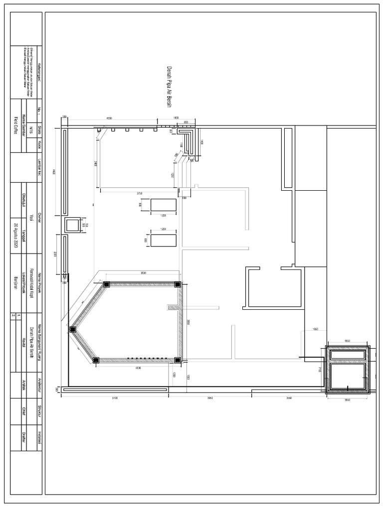 Denah Pipa Air Bersih Wahyu | PDF