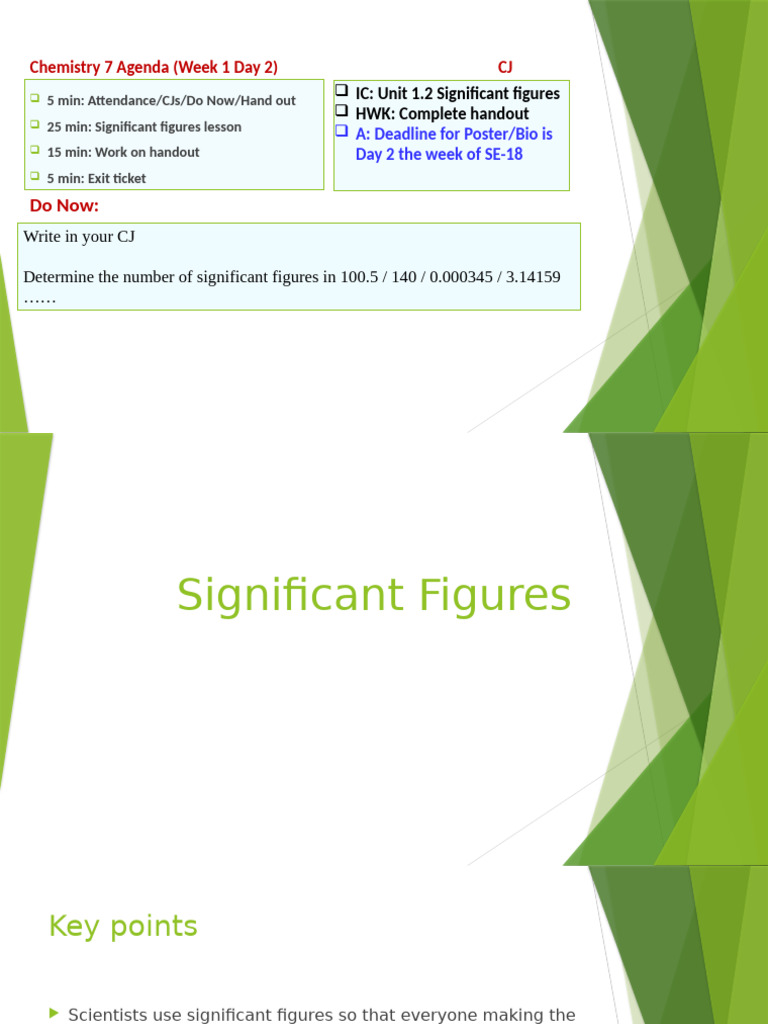 Chemistry 7 U1-2 Sig Figs | PDF | Significant Figures | Applied Mathematics