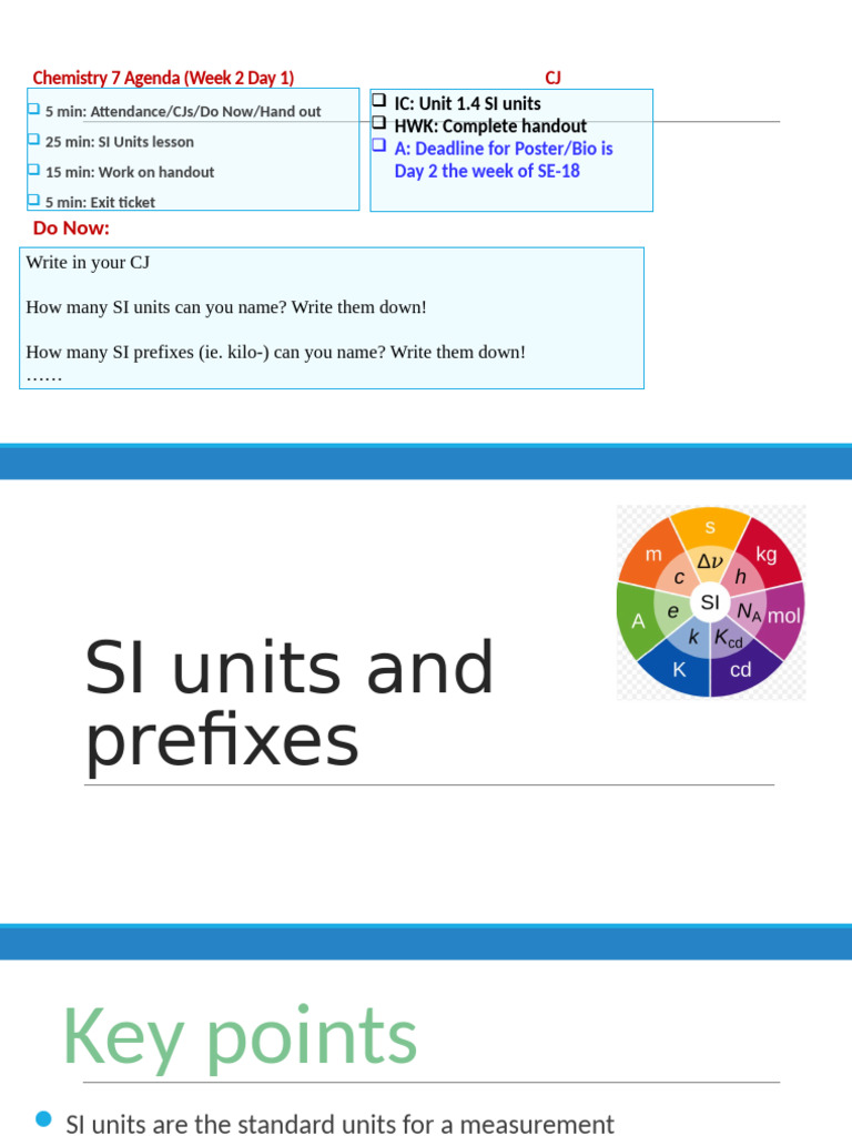 Chemistry 7 U1-4 SI Units | PDF | International System Of Units | Metrology