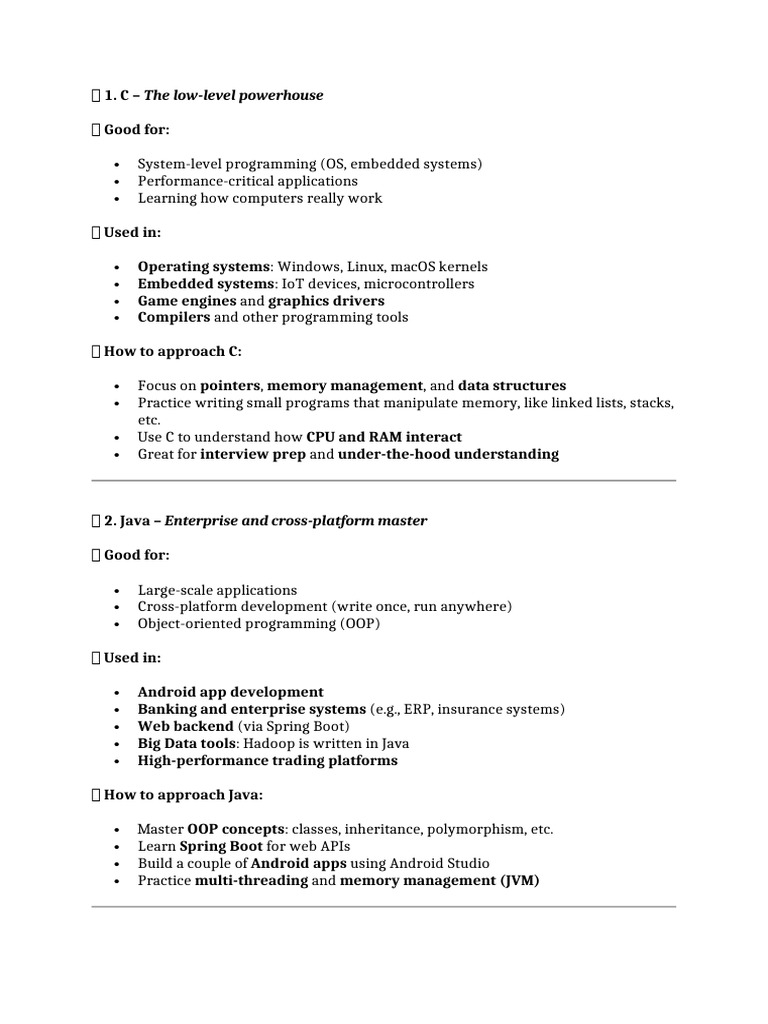 Summary on Programming Languages | PDF | No Sql | Databases