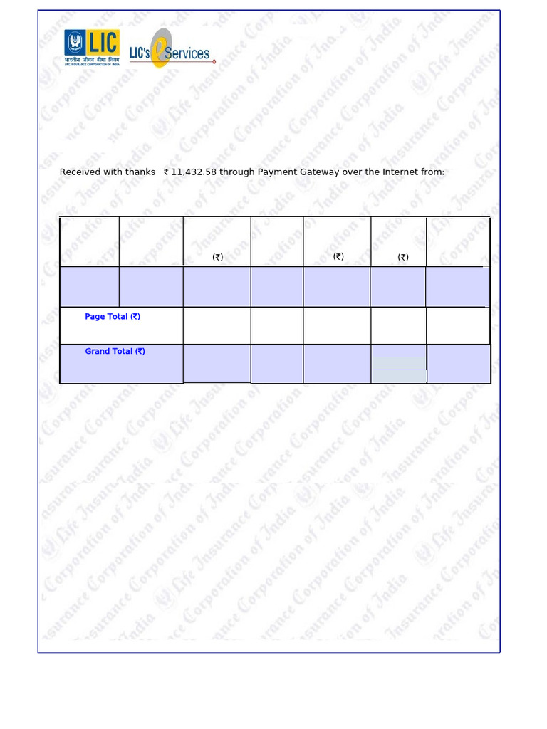 LIC RenewalPremium 72117467 | PDF | Payments