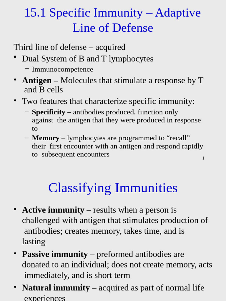 Understanding Specific Immunity Mechanisms | PDF | Antibody | Adaptive ...