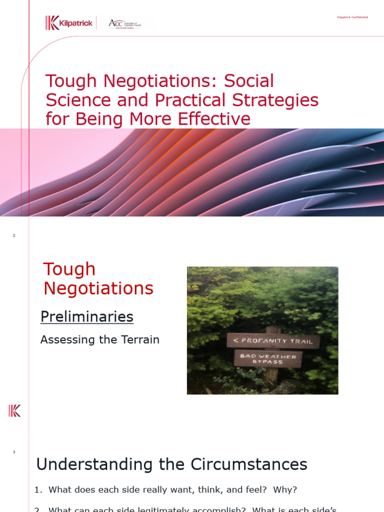 Tough Negotiations | PDF | Negotiation | Psychological Concepts