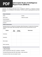 Cognitive Evaluation: Wechsler Abbreviated Scale of Intelligence ...
