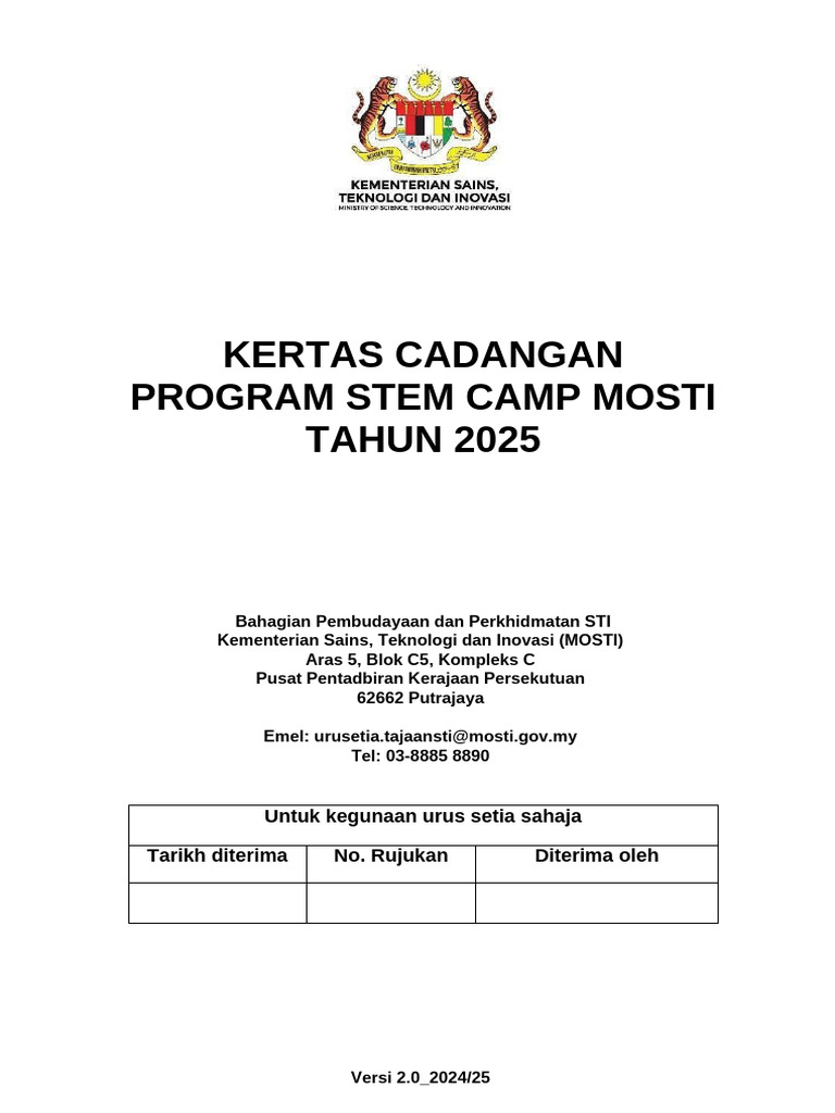 Kertas Cadangan Program Stem Camp Mosti 2025 - v2 | PDF