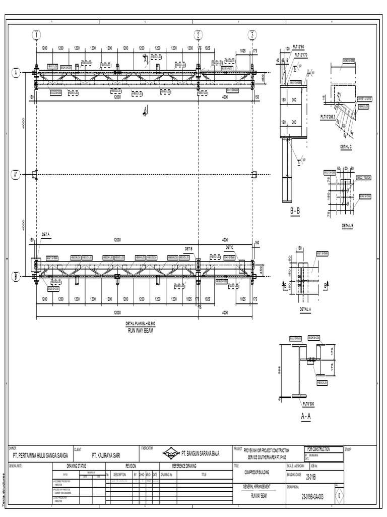 23-019b-Ga-003 Run Way Beam - Rev 0 | PDF