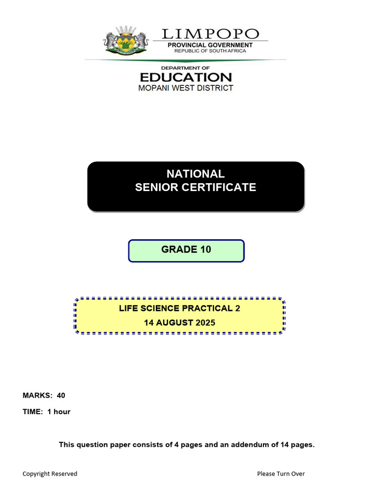 2025 - 08 - 14 - Lim - LFSC - GR10 - Practical 2 QP | PDF | Heart Valve | Circulatory System