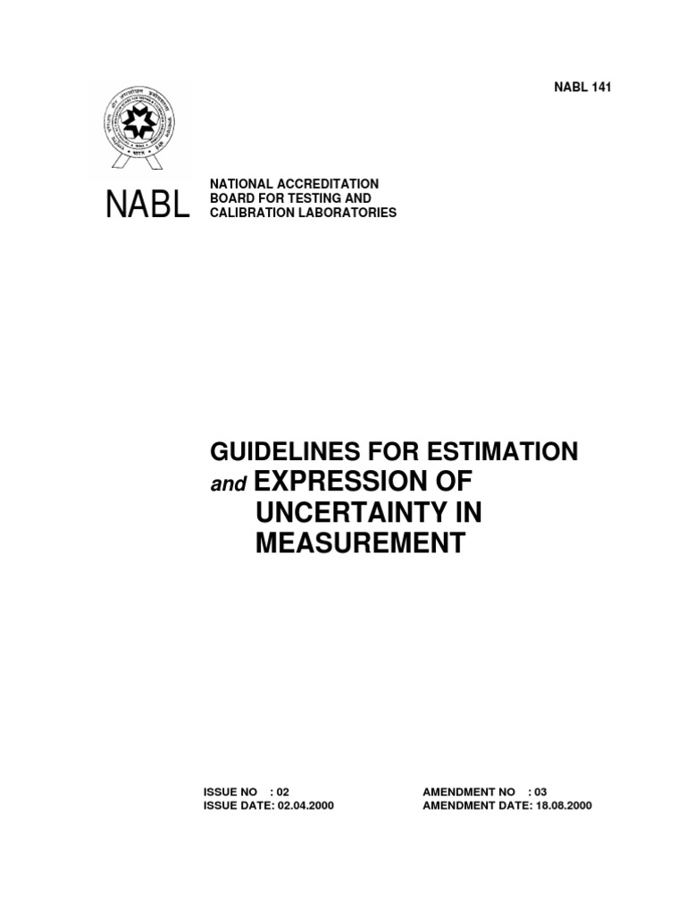 Nabl 141 | PDF | Uncertainty | Errors And Residuals