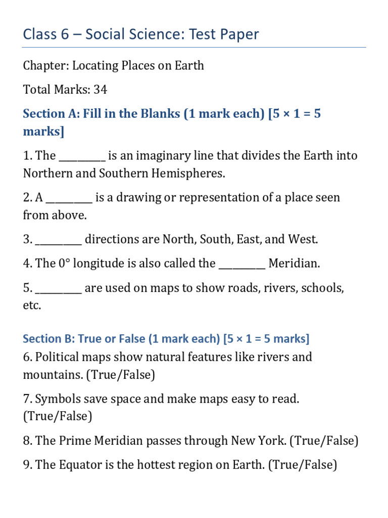 Geography CH 1 Test | PDF