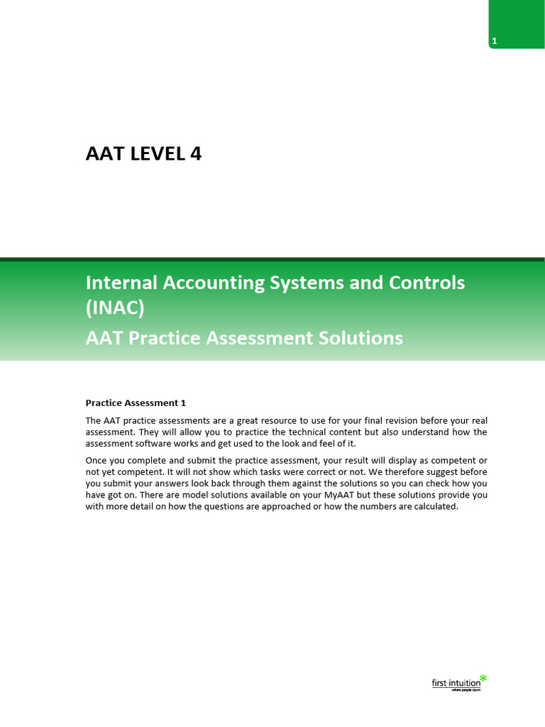 AAT Level 4: Internal Accounting Controls | PDF | Analytics | Accounting