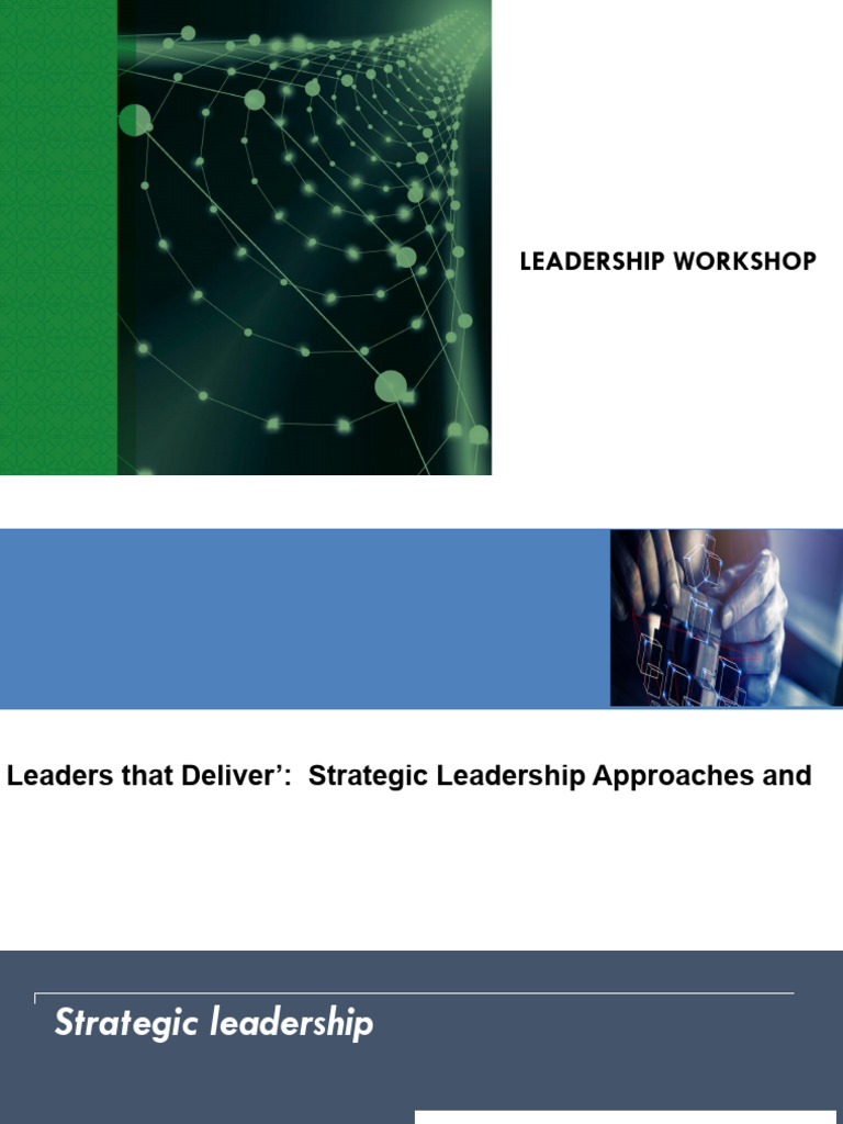 Strategic Leadership Workshop Overview | PDF
