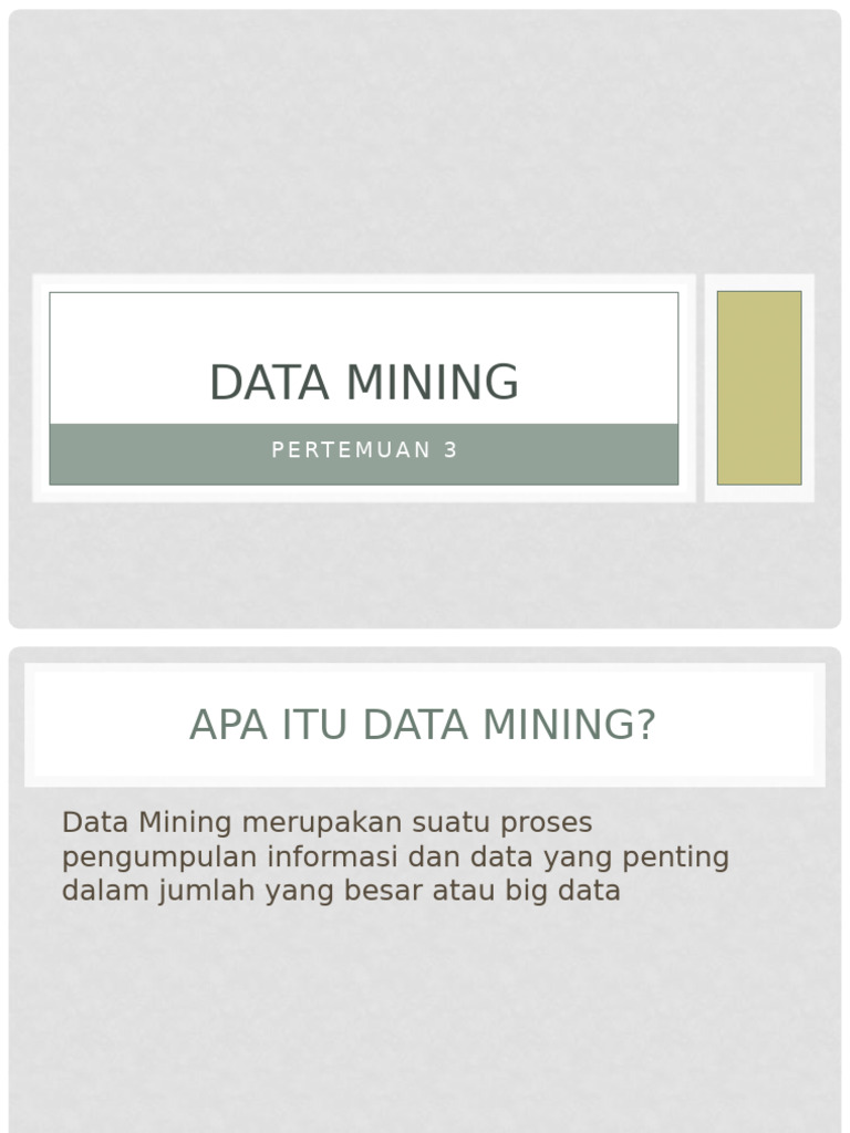 Pertemuan 3 Data Mining | PDF