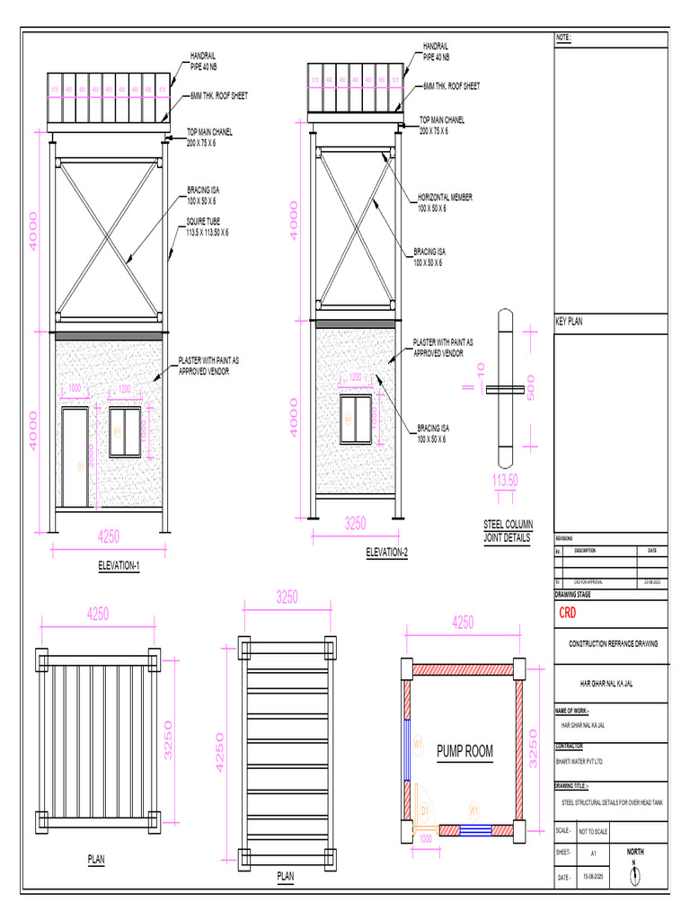 OHT Tank Steel Structural Details | PDF | Building Materials | Building Engineering