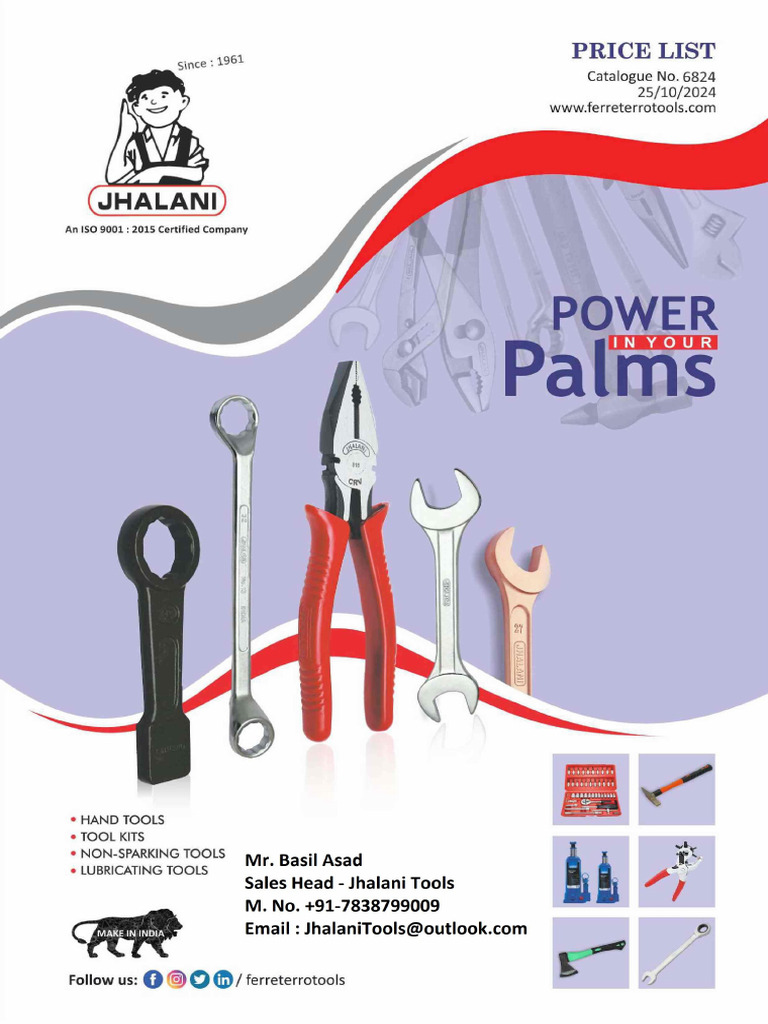 Jhalani Tools Catalogue | PDF