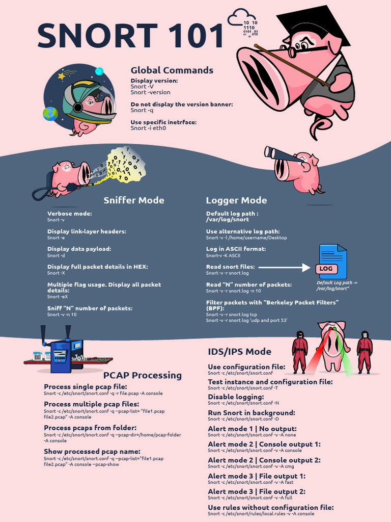 Snort 101: Commands and Rule Breakdown | PDF | Internet Protocols ...