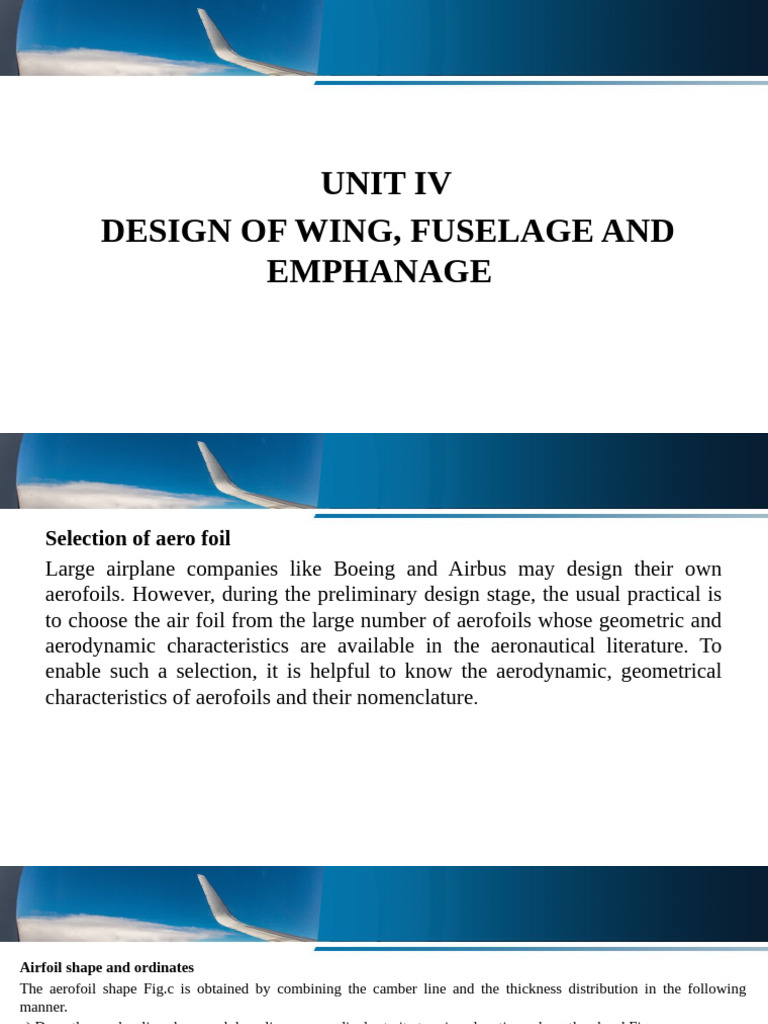 Emphanage and Airfoil Design Principles | PDF | Airfoil | Airplane