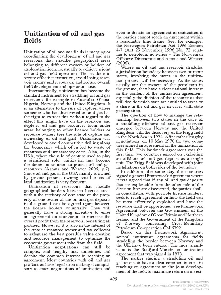 Chap 106 - Unitization of Oil and Gas Fields | PDF | Petroleum Reservoir | Petroleum
