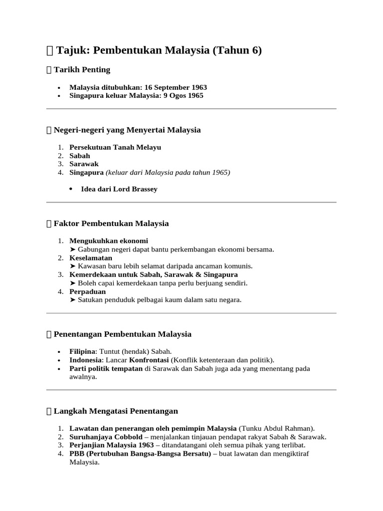 ? Nota Sejarah Exam | PDF