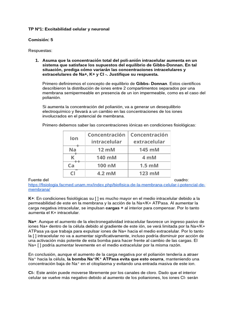Cambios iónicos en excitabilidad neuronal | PDF | Potencial de acción ...