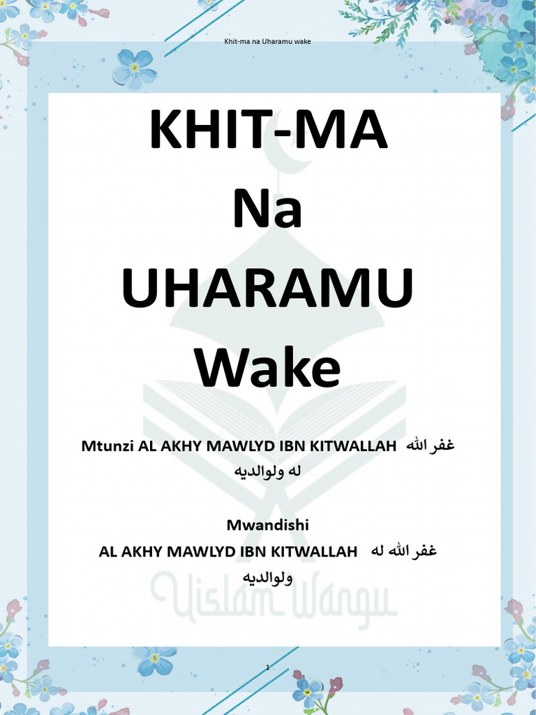 Khit-Ma Na Uharamu Wake | PDF