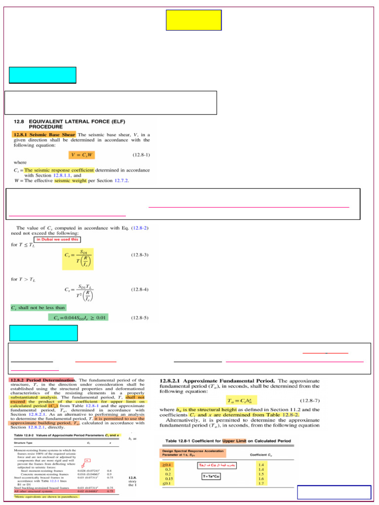 Seismic Drift Calculation in ASCE7-16 | PDF