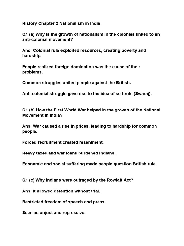 10 History Chapter 2 Nationalism in India | PDF | Mahatma Gandhi ...