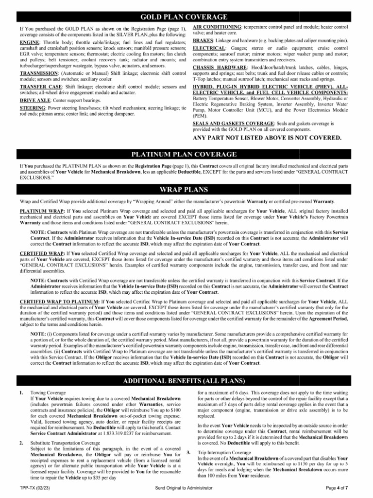 Warranty Example Page 3 | PDF