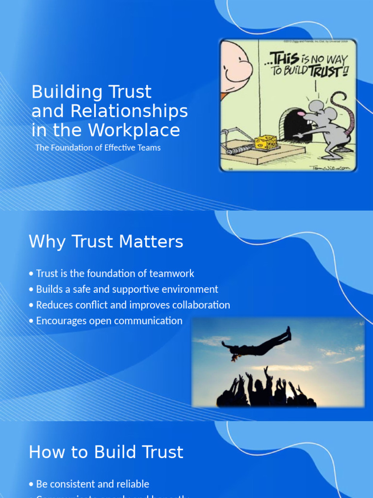 Building Trust and Relationships in The Workplace | PDF