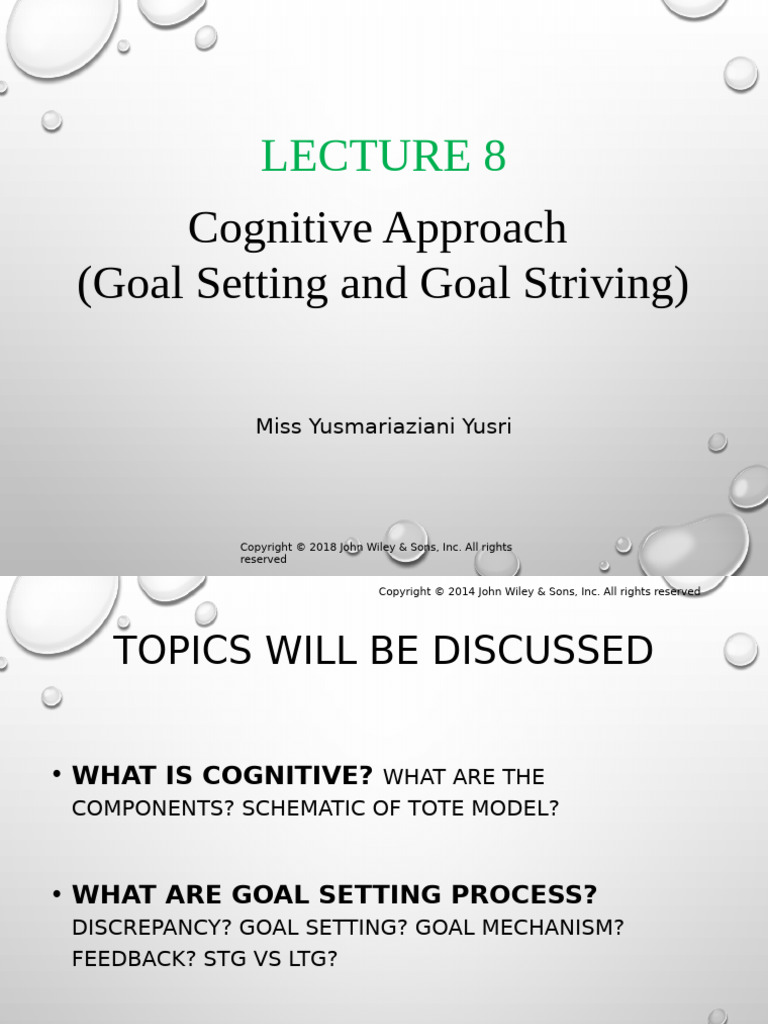 Cognitive Goal Setting Strategies | PDF | Goal | Goal Setting