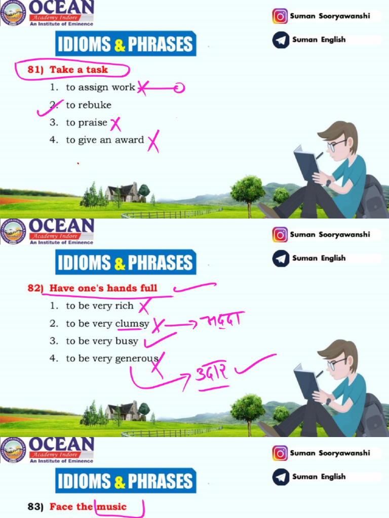 12-Idioms - Phrases Practice Class 12 | PDF