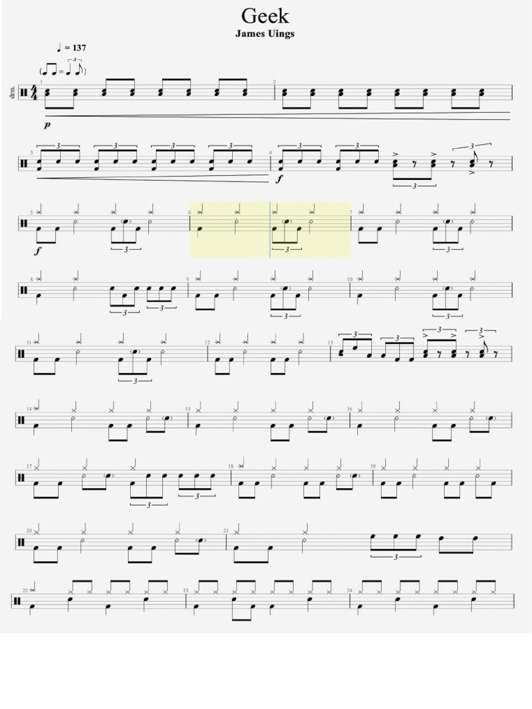 Geek - Rockschool Grade 5 Drums | PDF