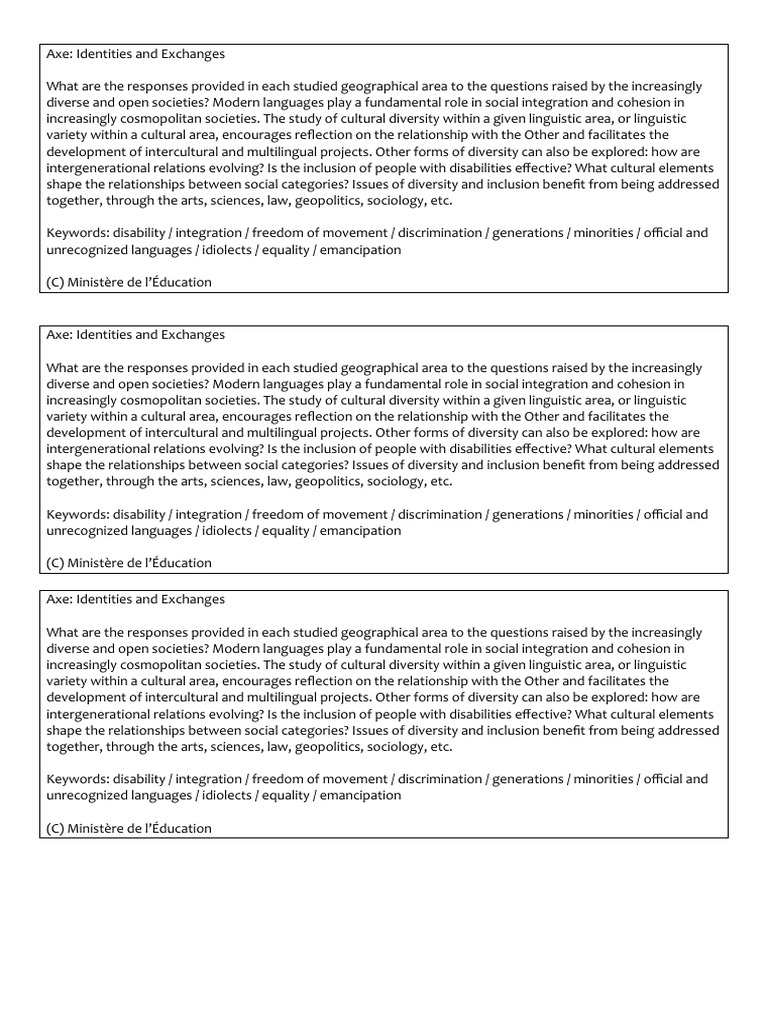 Axe Identities Exchanges | PDF | Linguistics | Minority Group