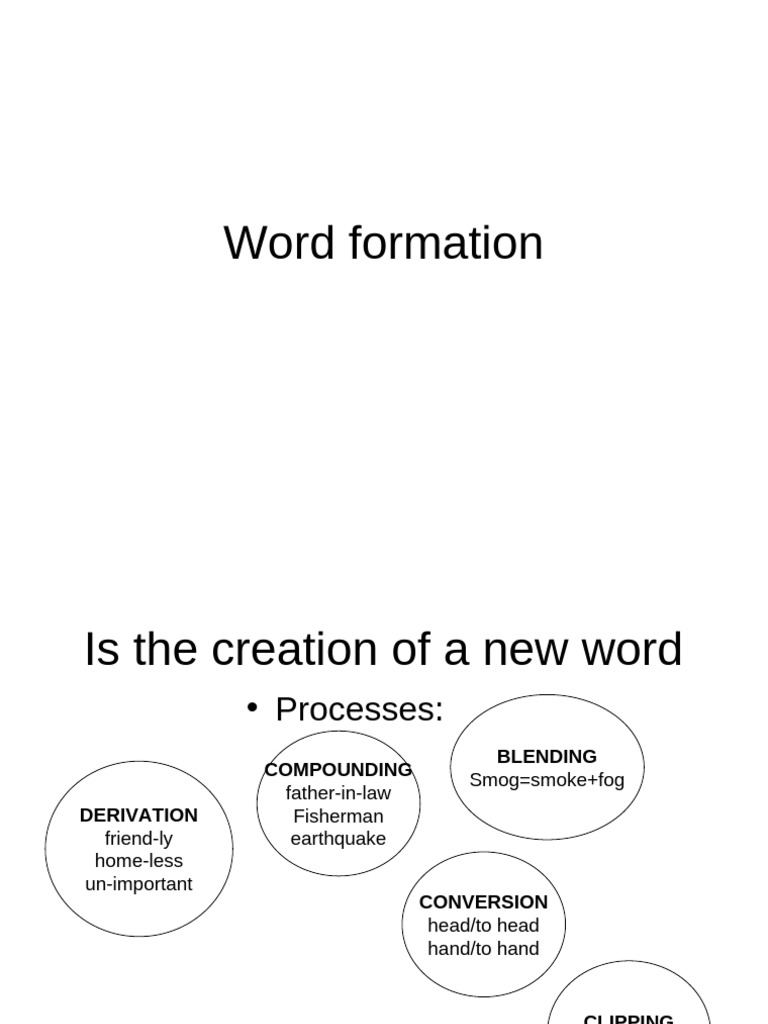 Word Formation | PDF | Linguistics