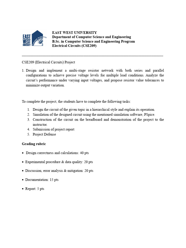 CSE209 Mini Project | PDF
