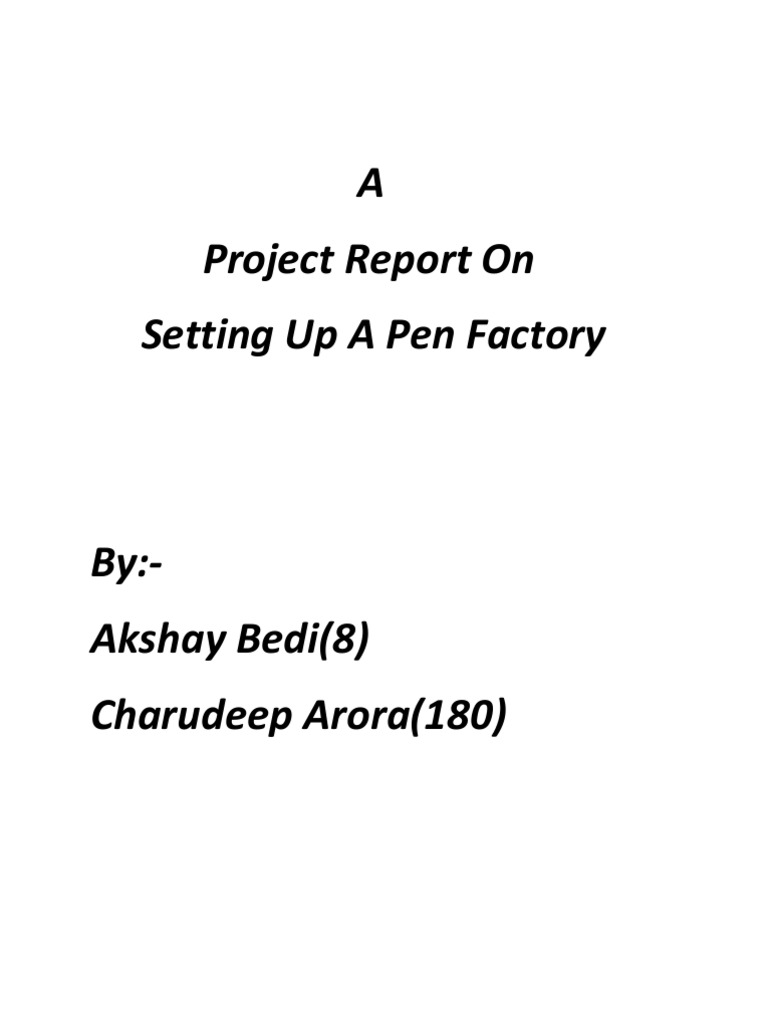 a-project-report-on-setting-up-a-pen-factory-pdf-identity-document