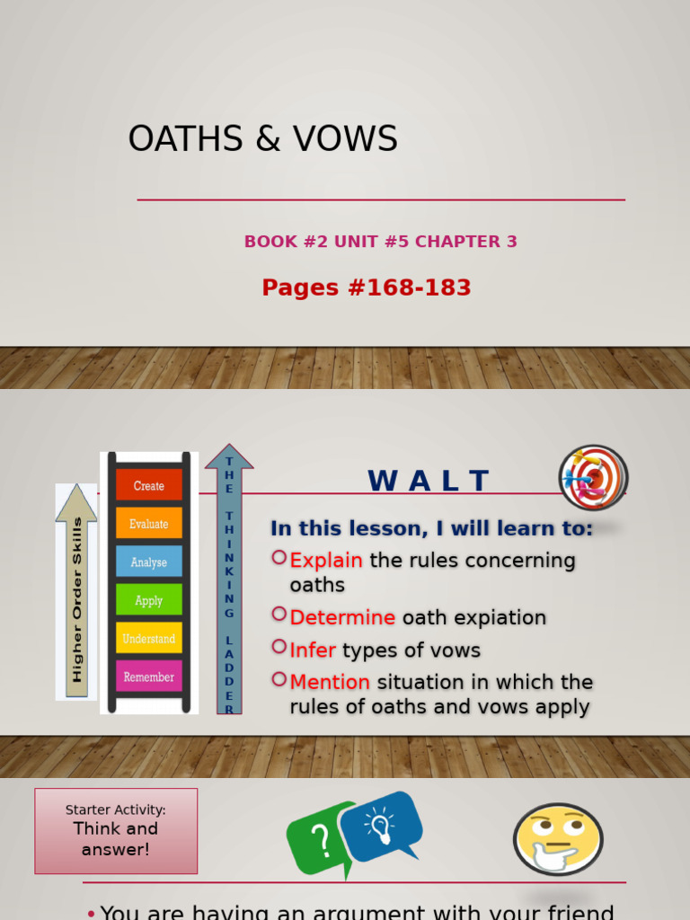 Year 9 Oaths and Vows | PDF | Oath | Surah