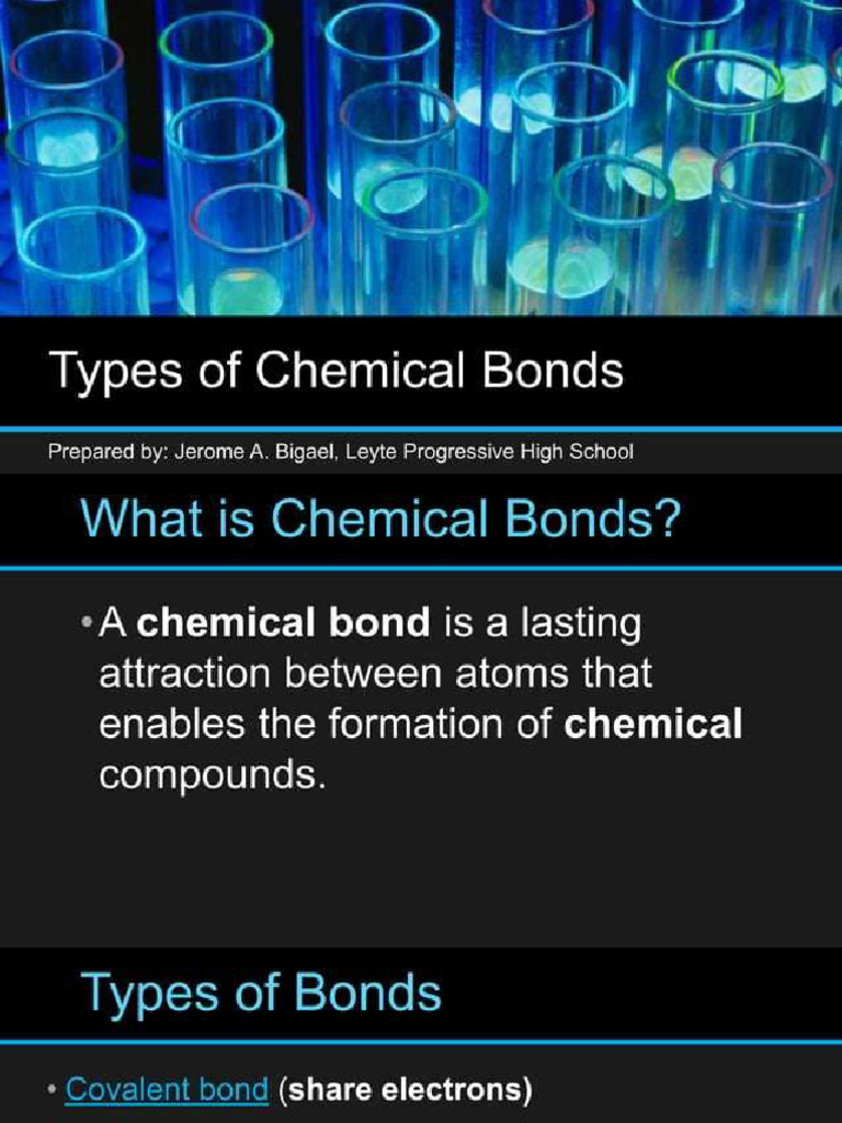Types of Chemical Bonds | PDF