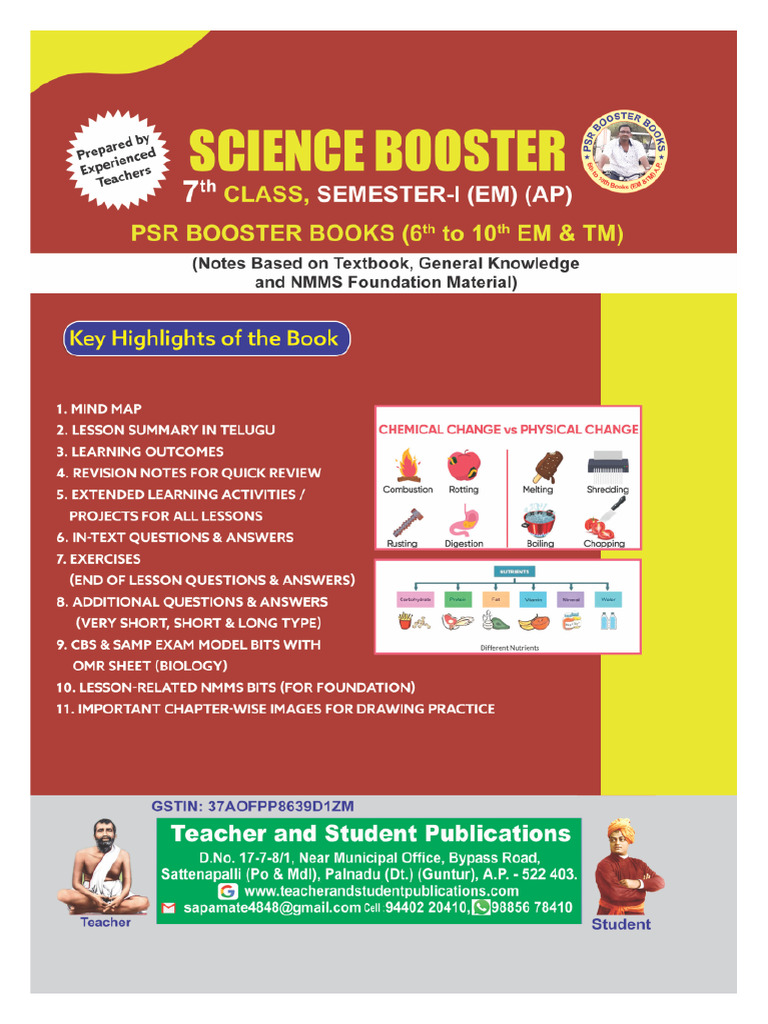 7th Grade Science Booster Guide | PDF | Nutrition | Diet & Nutrition