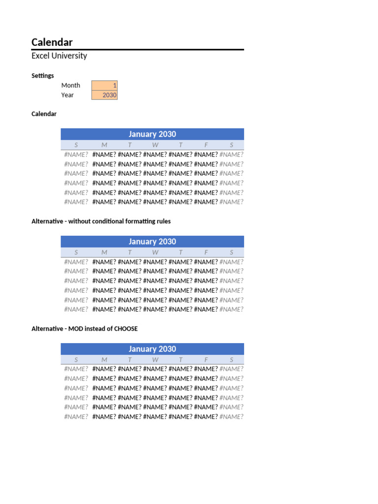 Graphical Calendar | PDF