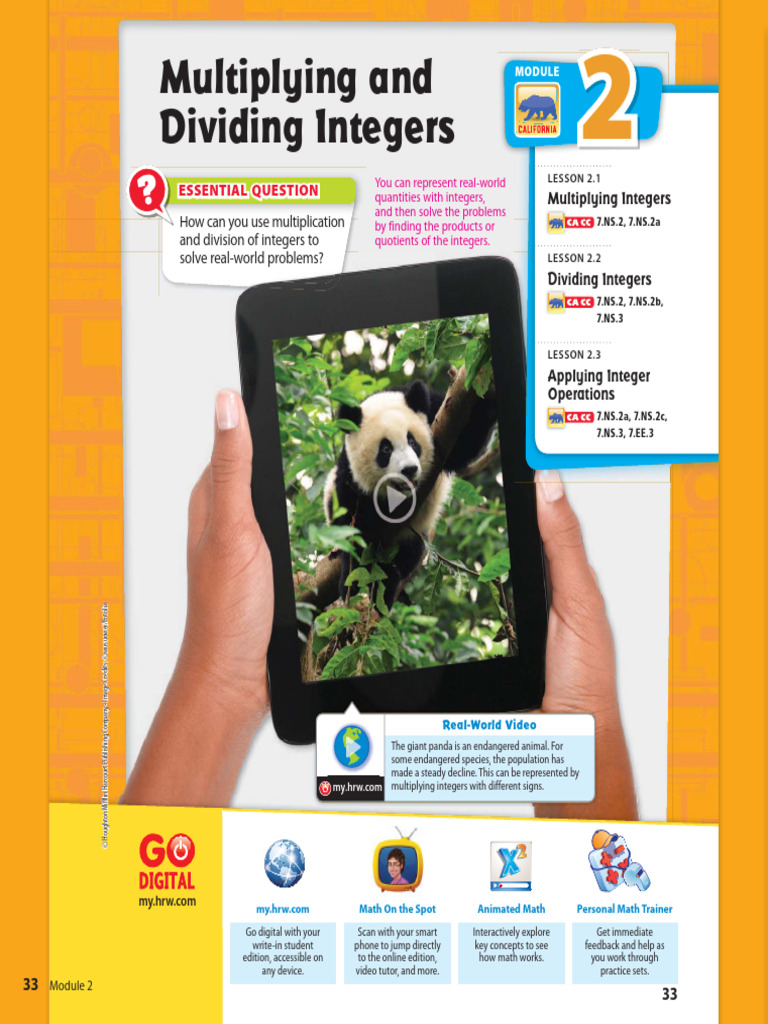 Integer Operations in Real-World Contexts | PDF | Multiplication ...