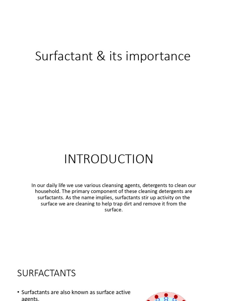 Surfactant | PDF | Surfactant | Detergent