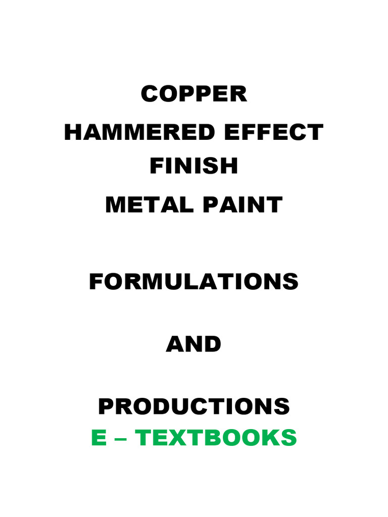 Copper Hammered Metal Paint Formulas | PDF | Paint | Acrylic Paint