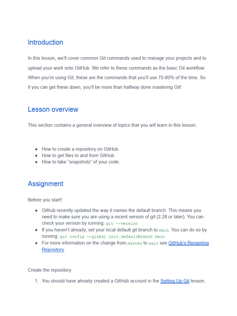 Basic Git Workflow for Beginners | PDF | Command Line Interface | Computing