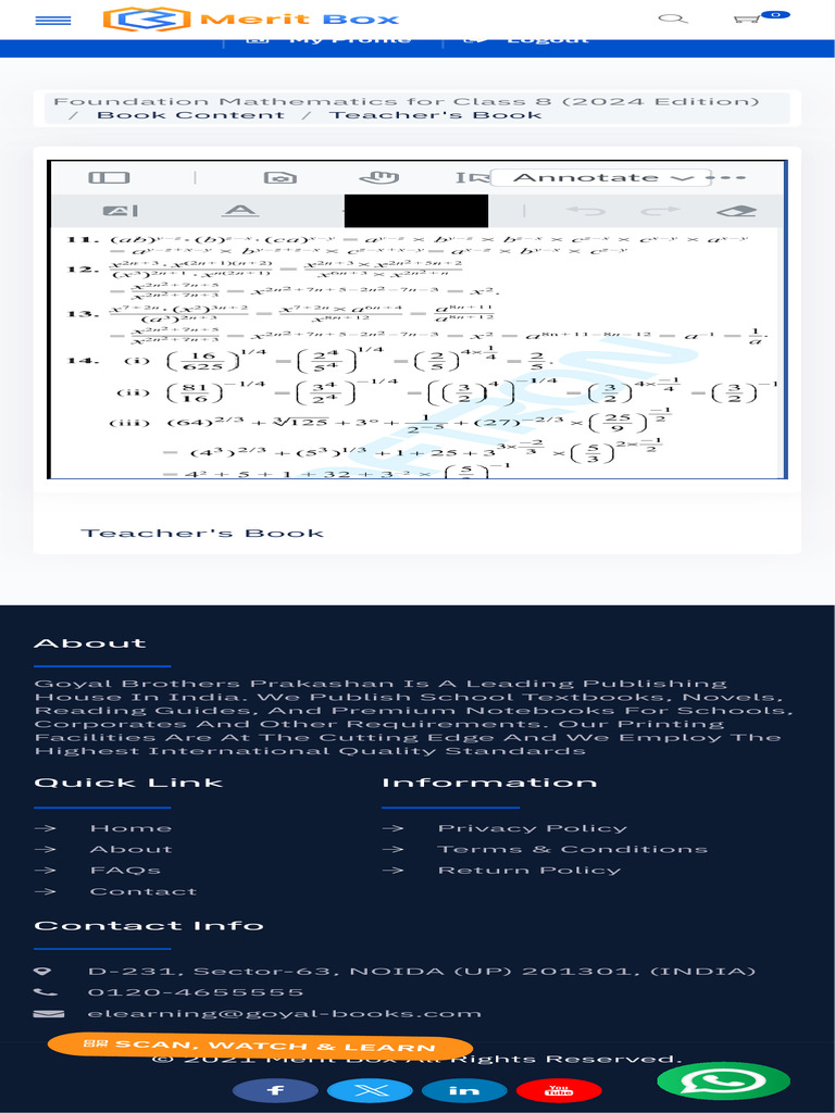 Foundation Mathematics Class 8 Guide | PDF
