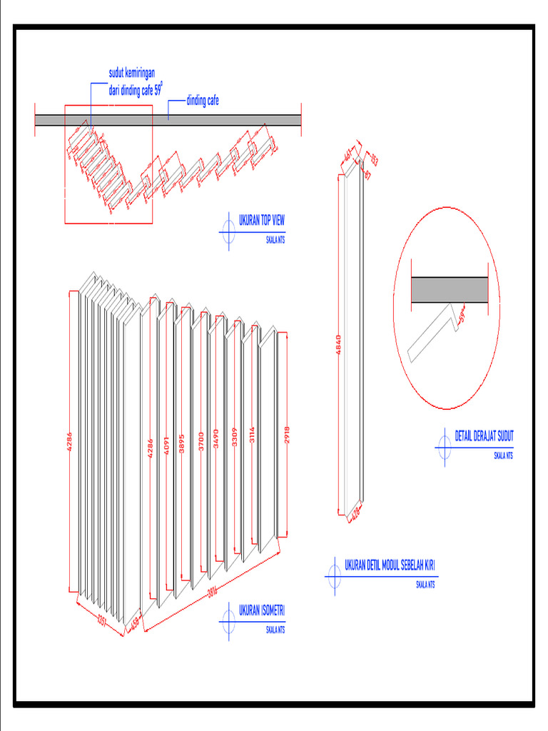 Ukuran dan Detail Dinding Cafe | PDF