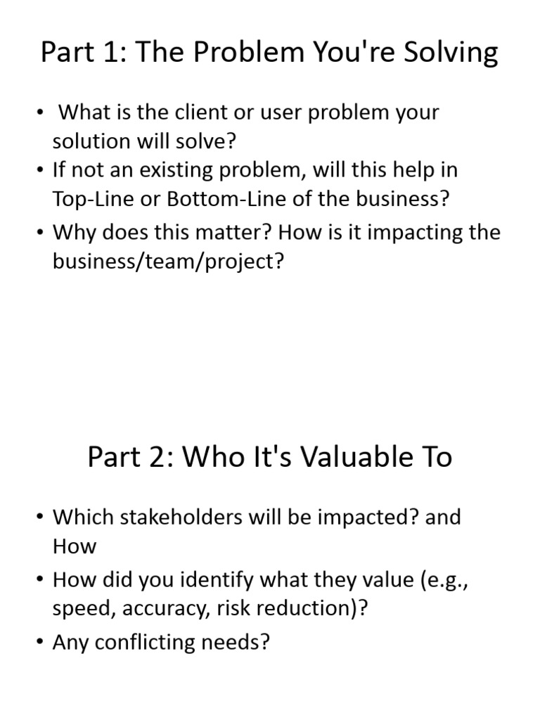 Guidelines For Value Architect Focus Group Proposals | PDF