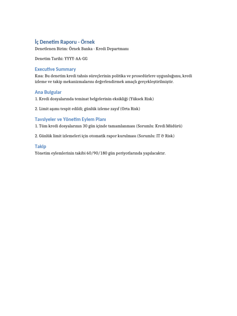 Sample Internal Audit Report | PDF