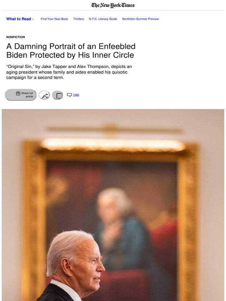 Book Review Original Sin ' by Jake Tapper and Alex Thompson The New ...