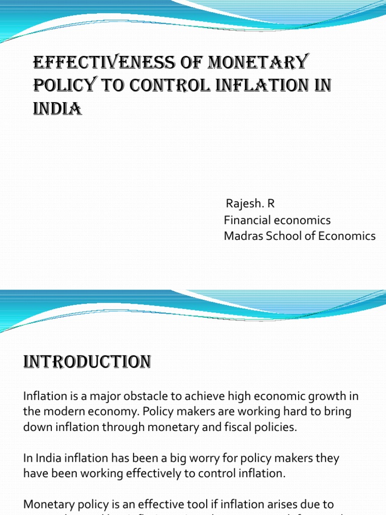 Monetary Policy Effectiveness in India | PDF | Inflation | Monetary Policy