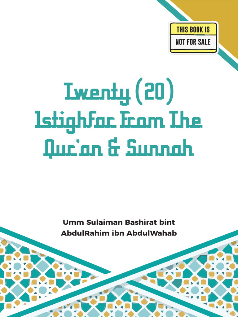 20 Powerful Istighfar Duas from Quran | PDF | God In Islam | Hadith